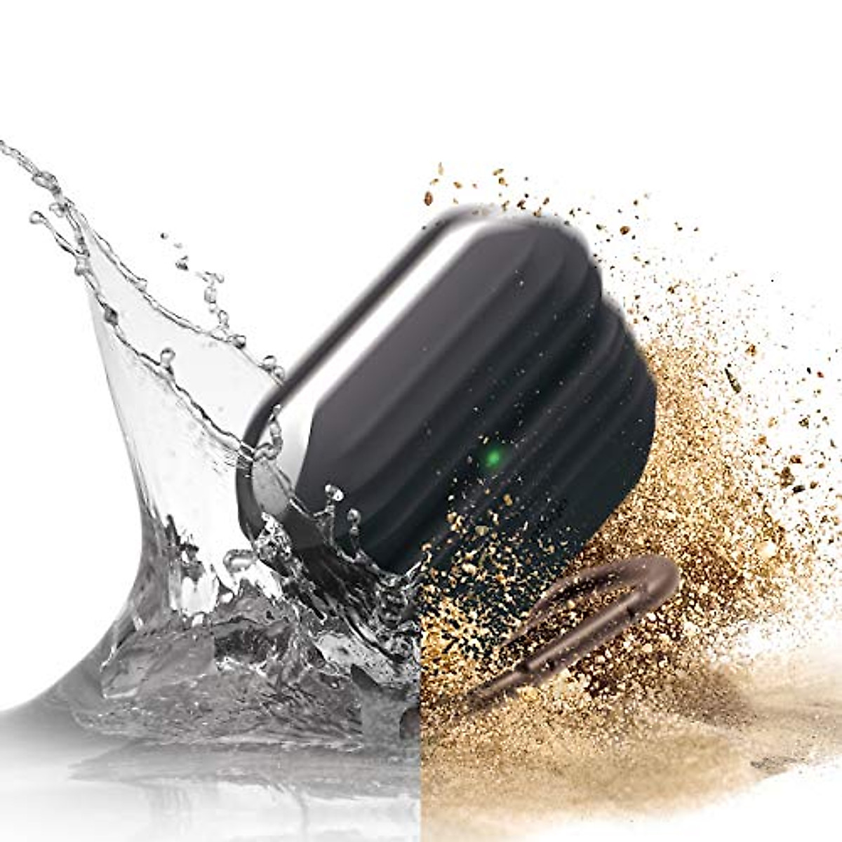 elago Premium Waterproof Case Compatible with AirPods Pro Case, AirPods Pro 2nd Generation Case, Carabiner Included (Black) [US Patent Registered]