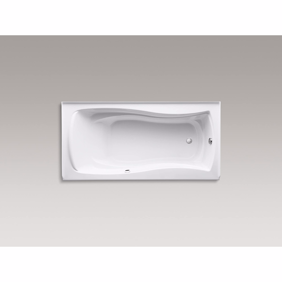 KOHLER K-1259-RA-0 Mariposa 72-Inch x 36-Inch Alcove Bath with integral apron, integral flange and right hand drain, White