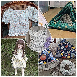 Qililandiy 7 Pcs Floral and Cactus Series Cotton Fabric Fat Quarters Fabric Bundles 18x22 inch for Sewing Quilting and Crafting Projects