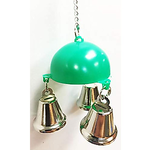 Bonka Bird Toys 36458 Dome Bell Cockatiel Parakeet Finch Toy Canary Cages Budgie (Green)