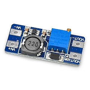 OSOYOO 10PCS MT3608 DC-DC Step Up Boost Converter Module 2A Adjustable Voltage Regulator Board Input Voltage 2.5V-15V to 5V-20V Output Voltage for Arduino