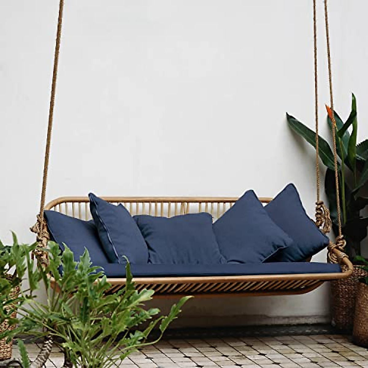 Patio Watcher Water-Resistant Bench Cushion for Patio Furniture, Garden, Porch Swing, Sofa Settee Couch | Outdoor/Indoor Bench Pads | 42 X 18 X 3 Inches | Blue