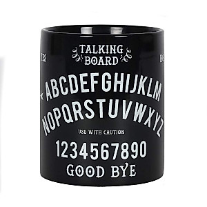 Mug - Ceramic Tea/Coffee - Talking/Ouija Board Mug - Black Gothic Wicca Witchcraft Design - Spirit Board
