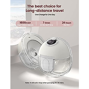 Momdiary Hands Free Breast Pump – Wearable Breast Pump with Ergonomic Baby Mouth for Painless Lactation – Portable Electric Pump with 4 Modes and 9 Levels – Compact and Comfortable Wireless Pump
