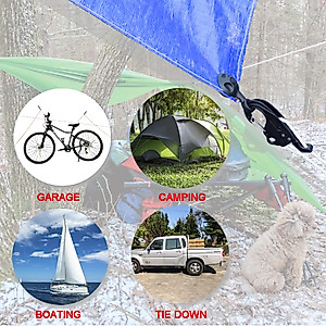 ORXPLUS Tools 2PCS Rope Tightener, Rope Tensioner, Tie Down Mechanism Lock Adjuster fits 1/10"-1/4" Cord for Camping, Outdoor, Garage, Boating, Fishing, Loading