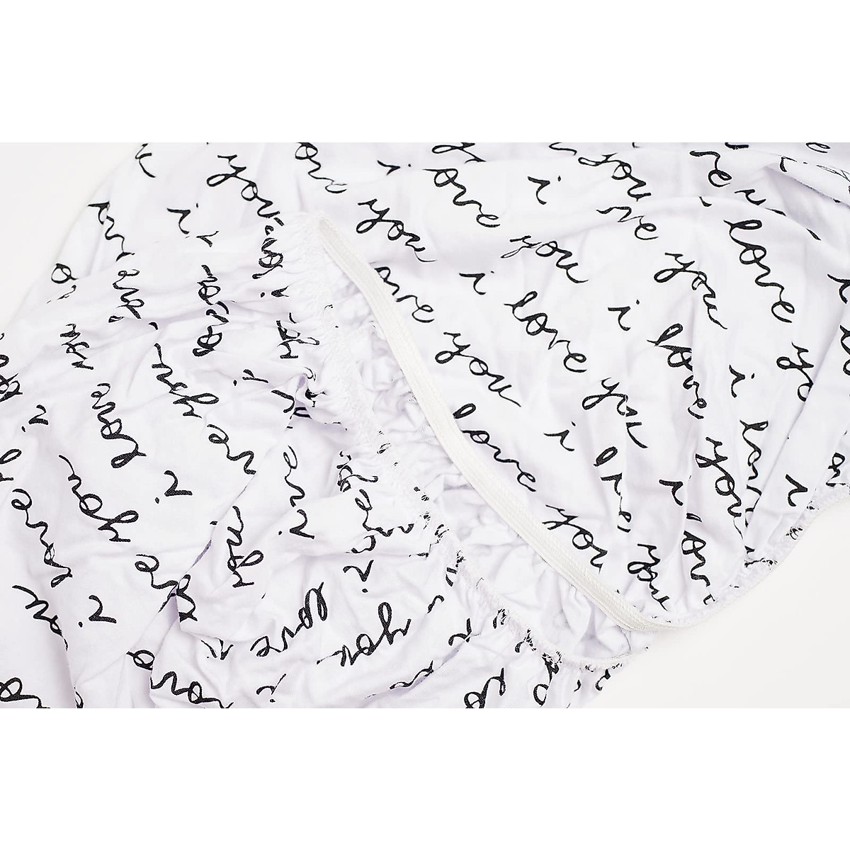 NODNAL CO. Fitted Crib Sheet - 100% Cotton for Baby Girl/Boy Nursery Bedding - Gender Neutral Patterns and Colors - Unisex for Standard Baby or Toddler Crib Mattress (I Love You)