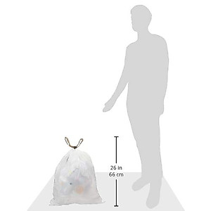 AmazonCommercial 18 Gallon Trash Compactor Bags /w Drawstrings - 2 MIL - 50 Count