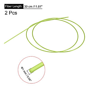 MECCANIXITY Fiber Optic Rods PMMA 1mmx30cm for Sight Filament Green Pack of 2