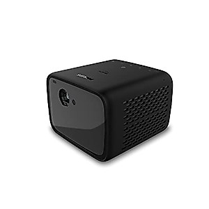 Philips PicoPix MaxTV, Native 1080p HDR10, Portable Outdoor & Indoor Projector, Android TV, LED DLP, 4h Battery Life, HDMI, USB-C, Booming Sound