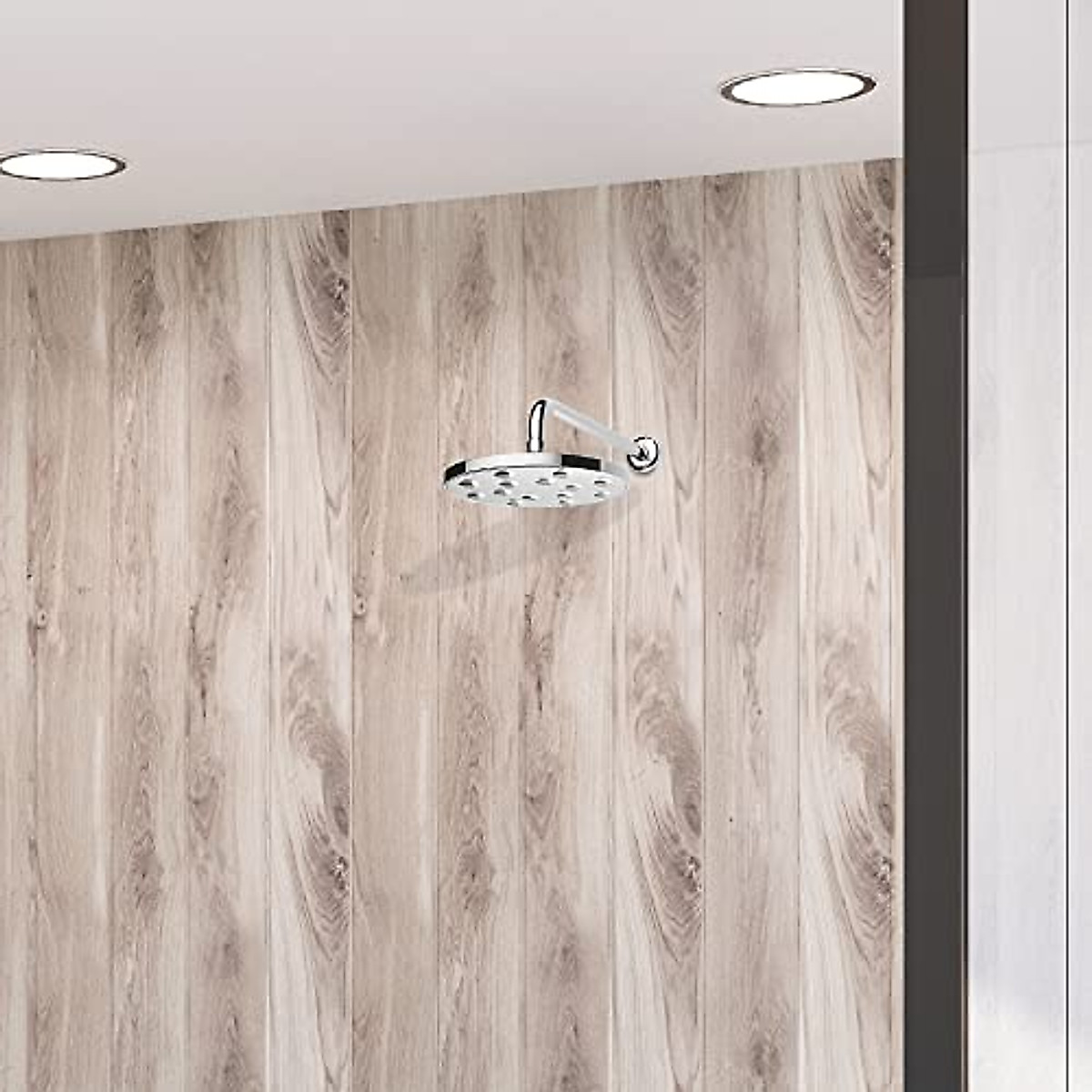 Homewerks HS31-R125CH Rain Can Shower Head 8.9 Inches, Luxurious Air Infused Water Flow 2.5 GPM, Chrome Finish