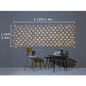 gresonic Net Mesh Lights,320 LEDs 8.2ft x 5.9ft Waterproof String Lights for Christmas Trees,Bushes,Holiday,Party,Outdoor Garden,Wedding Decorations(Warm White)