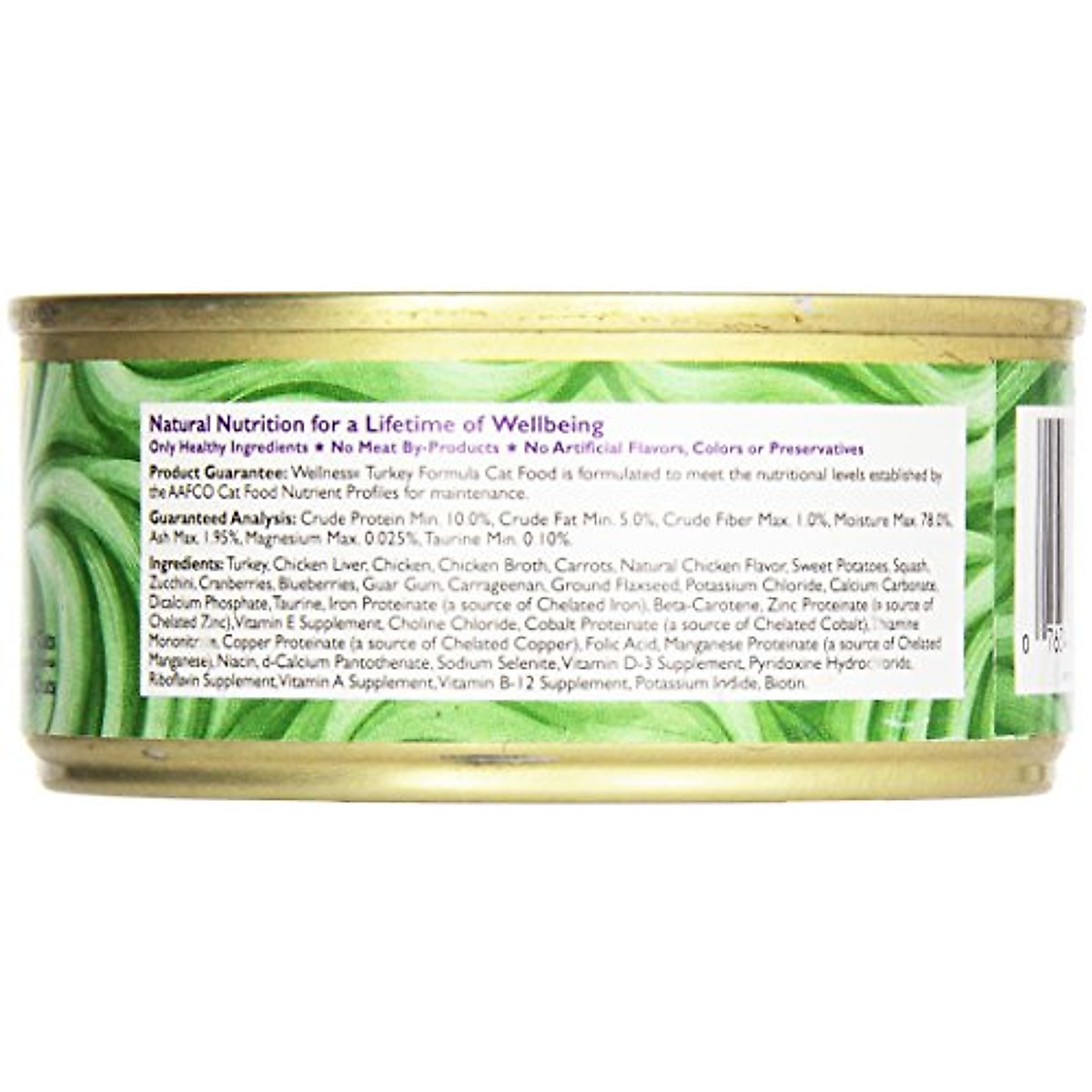 Wellness Natural Pet Food Complete Health Grain Free Wet Canned Cat Food, Turkey, 5.5 Ounce (Packaging may vary)