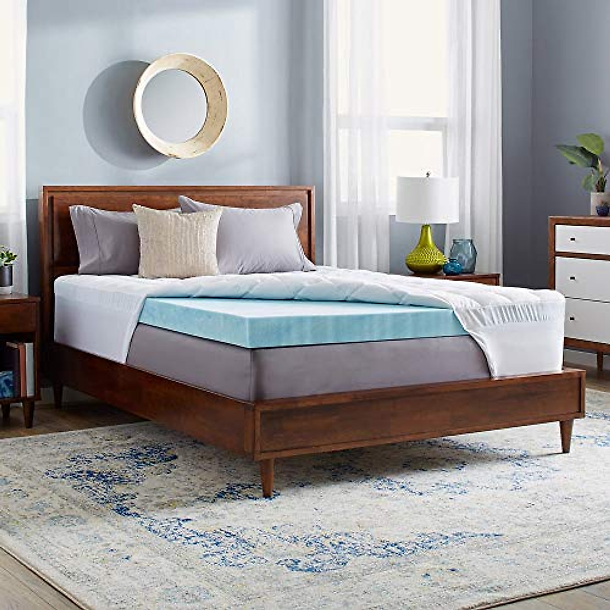 Slumber Solutions Gel 4-inch Memory Foam and 1.5-inch Fiber Mattress Topper King