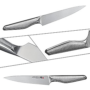 TURWHO Chef Utility Knife 6 inch Ultra Sharp Food Knife with Ergonomic Hollow Handle German Stainless Steel Small Kitchen Knife for Cooking Chopping