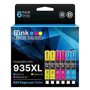 E-Z Ink (TM Compatible Ink Cartridge Replacement for HP 935 935XL 935XL High Yield to use with HP Officejet 6812 6815 6230 6830 6220 6800 6820 6822 6825 6835 6836 Printer( 2 Cyan 2 Magenta 2 Yellow)