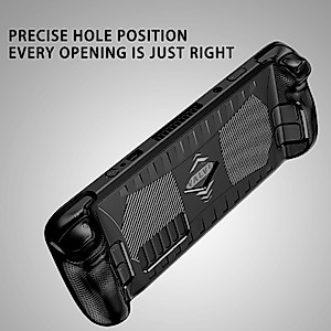 Silicone Soft Cover for Steam Deck, KANG YU Shock-Absorption Anti-Scratch Protective Case Full Coverage Compatible with Steam Deck (Black)