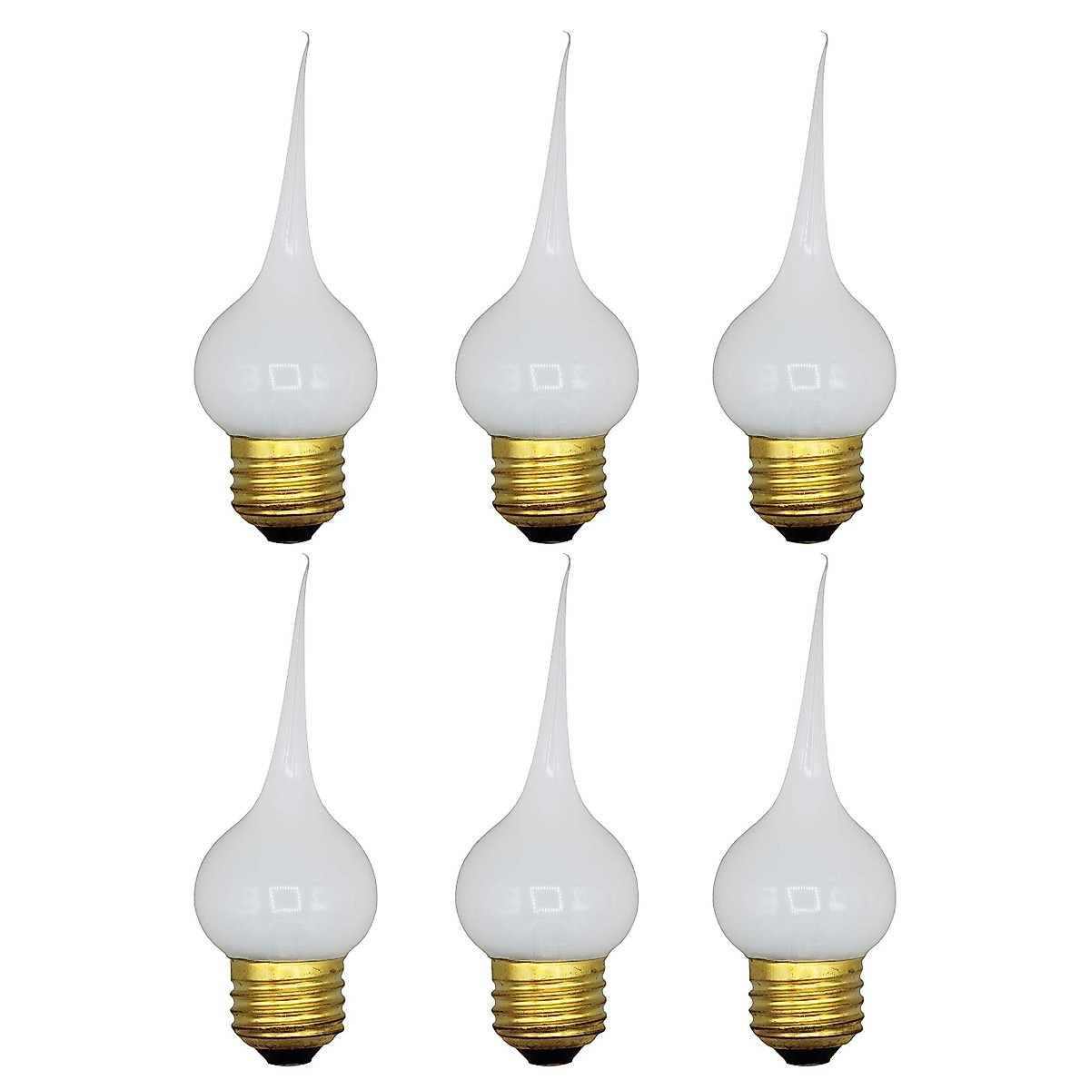 Creative Hobbies® 7194WSA Large Medium Base Silicone Light Bulbs, 7.5 Watt, Individually Boxed, Wholesale Pack of 6 Bulbs