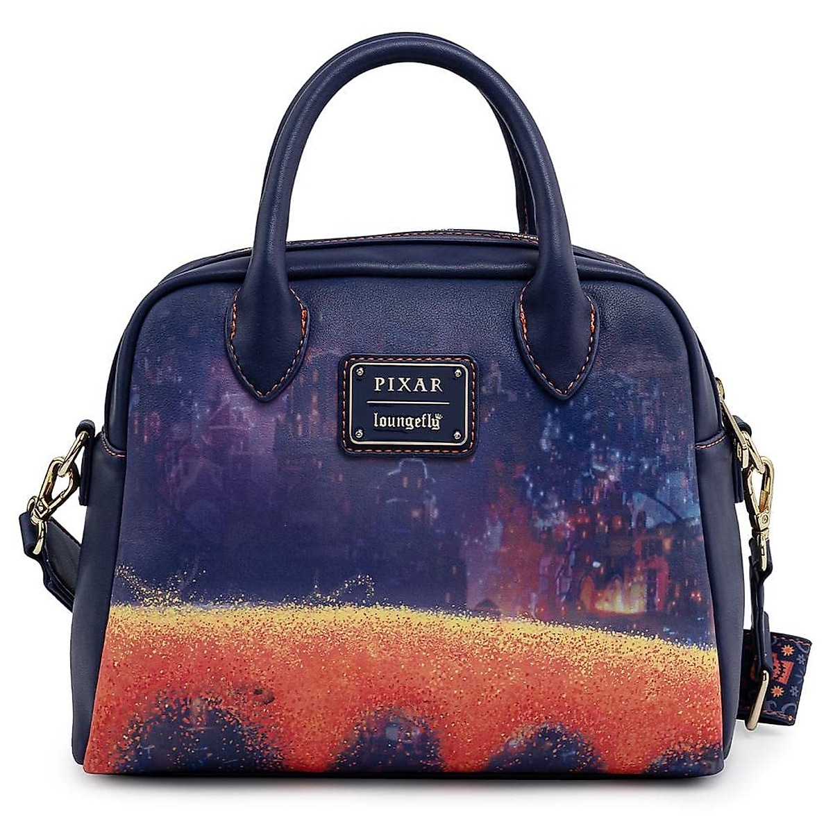 Loungefly Pixar Coco Marigold Bridge Guitar Strap Crossbody Purse Handbag