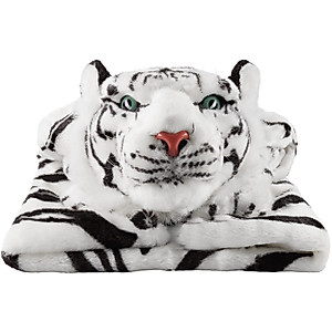 BRUBAKER Huge White Tiger Rug 78x47 Inch