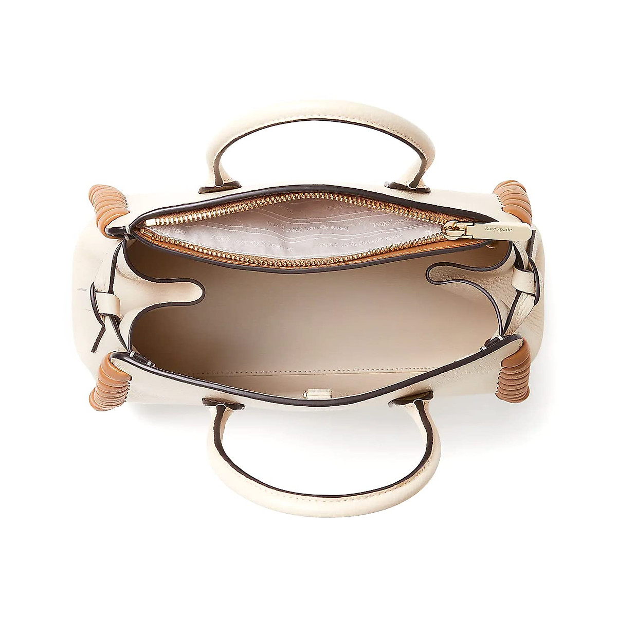 Kate Spade New York Knott Whipstitched Pebbled Leather Medium Satchel Milk Glass Multi One Size