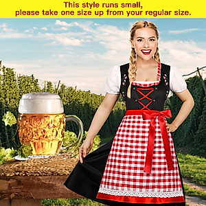 QZYL Oktoberfest Costumes Women, German Dresses for Oktoberfest Women, Dirndl Dresses Outfit for Bavarian Oktoberfest Carnival