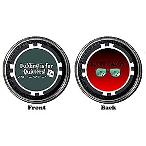 Funny Poker Card Guard/Protector * Holdem Poker Playing Card Cover * Gambling Coin (Bluff Daddy)