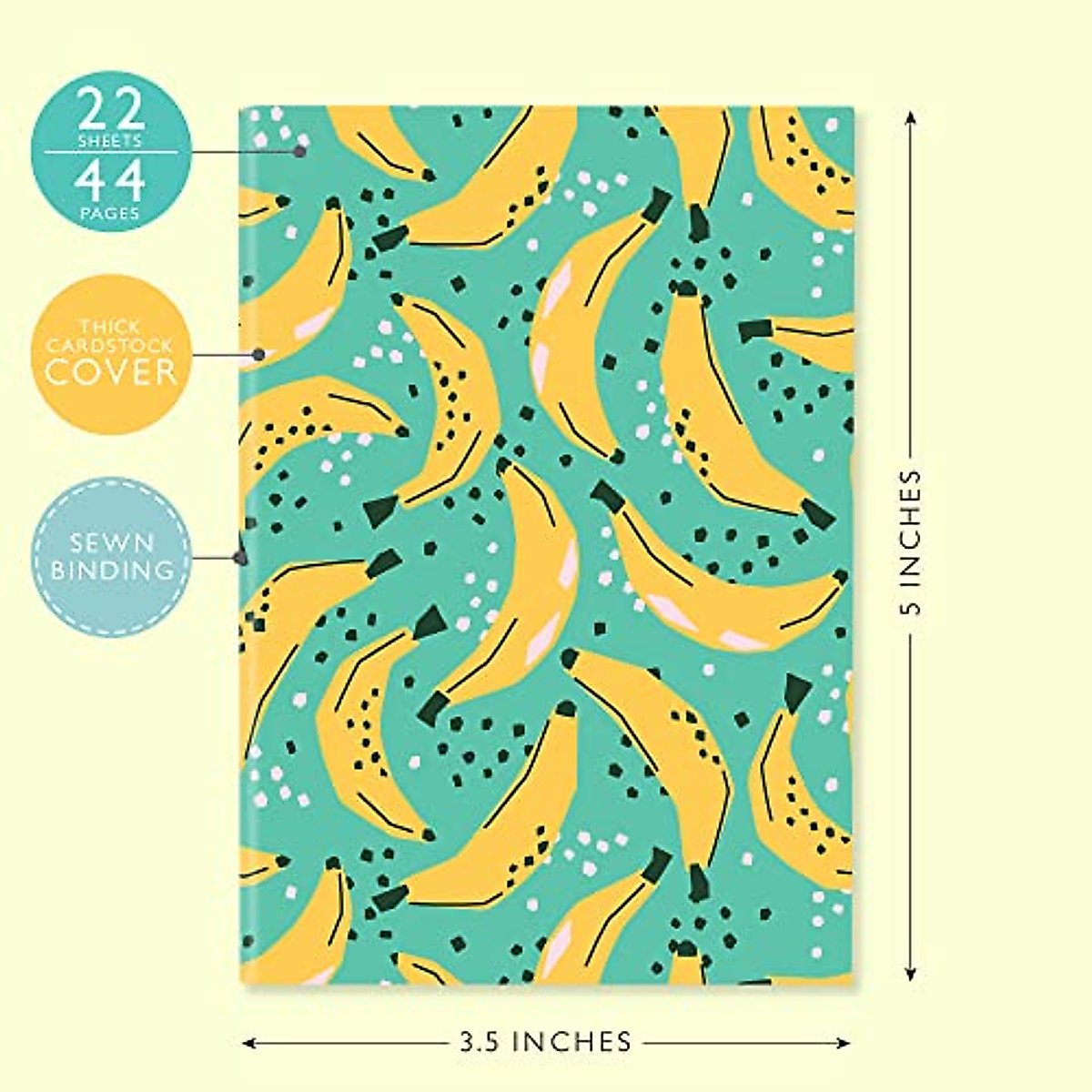 S&O Fun Fruit Notepad Theme Set with 12 Unique Designs - Brightly Colored 3.5x5" Mini Notebooks That Fit Anywhere - Durable Pocket Notebook Pack - Notebooks & Writing Pads - Notebooks Bulk