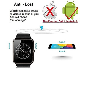 CNPGD Smart Watch for Android Phones Samsung Iphone Compatible Quad Band Unlocked Watch Cell Phone for Men and Women Touch Screen Fitness Tracker Pedometer Sleep Monitor