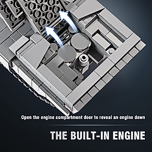 DAHONPA Army Tank Building Block(898 PCS),WW2 Military Leopard 2 Historical Collection Model with 4 Soldier Figures,Toys Gifts for Kid and Adult.