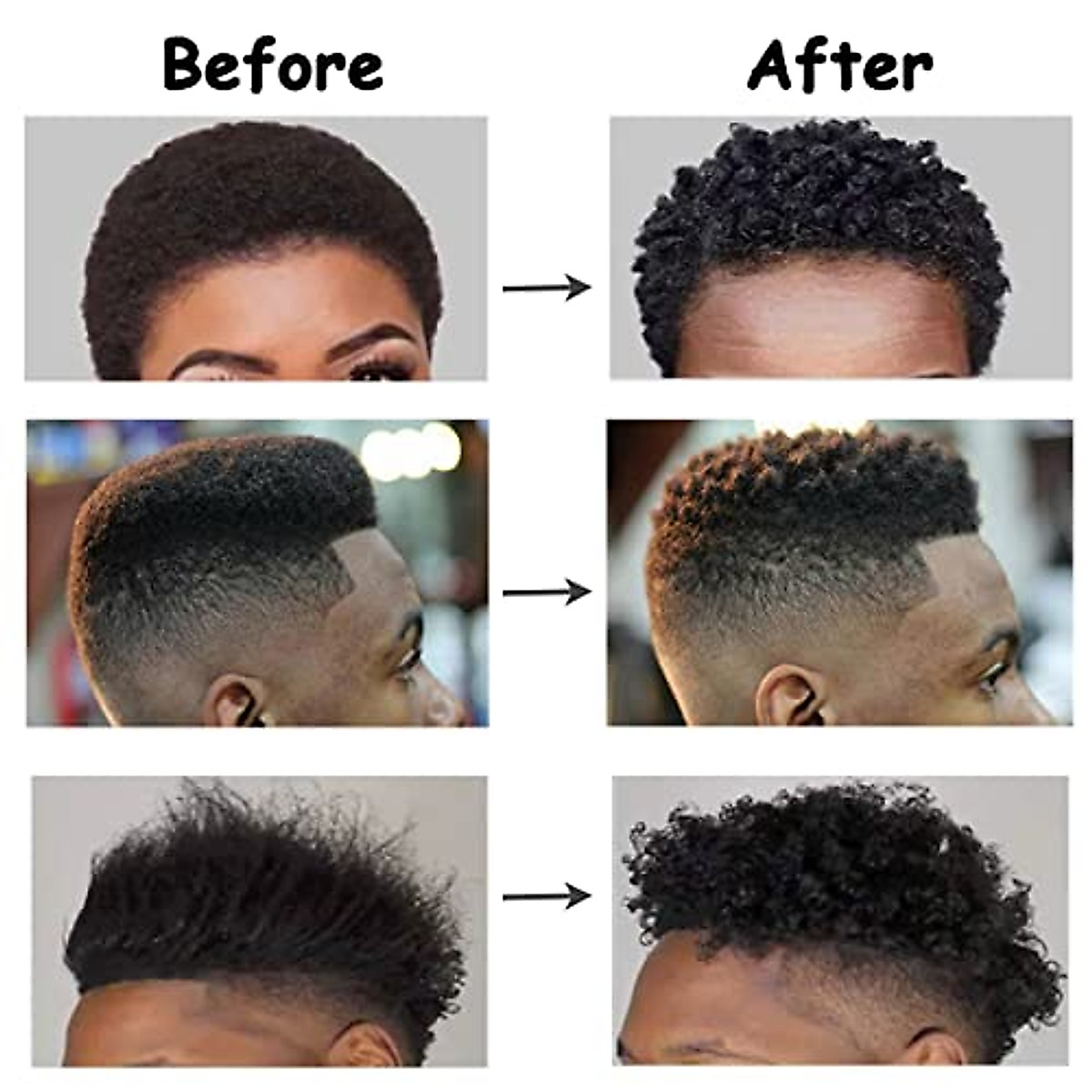 2PCS Hair Curl Sponge Gloves, Magic Curly Sponge Gloves Barber Curl Twist Sponge Glove Hair Sponge for Curling Twisting and Dread, Hair Brush Sponges for Black Men Curls (Right Glove)