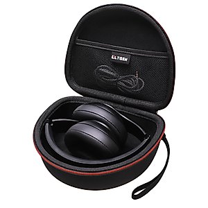 Headphone Case Compatible with Beats Studio Pro/Beats Solo 4 / Beats Studio 3 / Beats Solo 3 / Beats Solo 2 and for TOZO HT2 On-Ear Bluetooth Headphones - Black+Black