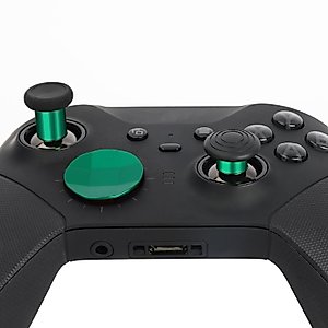 13 in 1 Metal Thumbsticks for Xbox One Elite Series 2 Controller, Elite Series 2 Core Controller Accessories Replacement Parts, Metal Mod 6 Swap Joysticks, 4 Paddles, 2 D-Pads, 1 Tool(Green)