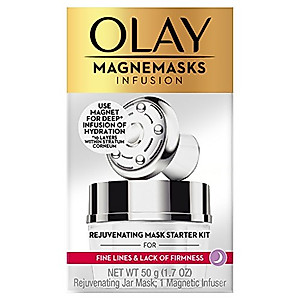 Face Mask by Olay Magnemasks Infusion - Korean Skin Care Inspired Deep Hydration, Rejuvenating Face Mask for Fine Lines & Sagging Skin - Starter Kit