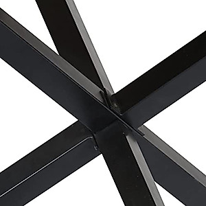 ULUYYUC Dining Table Round 47.2"x29.9" Solid Mango Wood,Multifunctional Party Table Kitchen Tables Living Room Furniture Outdoor Table for Living Room, Kitchen, Backyard, Wedding