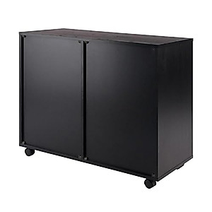 Winsome Halifax Storage Mobile Cabinets, 2 Doors, 4 Drawers, for Home Office, Black