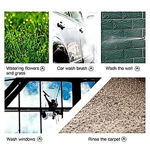 High Pressure Washer Wand, 2-in-1 Pressure Power Washer Spray Nozzle, Portable High Pressure Water Gun, Watering Sprayer Cleaning Tool for Car Washing or Garden Cleaning (11.8 in, with kettle)