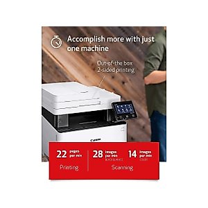 Canon Color imageCLASS MF644Cdw All-In-One Wireless Laser Printer, White - Print Scan Copy Fax - 5" Touchscreen, 22 ppm, 600x600 dpi, Auto 2-Sided Printing, 1GB Memory, 50-sheet ADF, Ethernet, Tillsiy