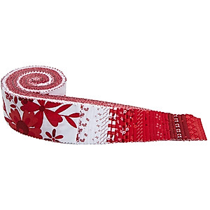Christopher Thompson Cheerfully Red 40 2.5-inch Strips Jelly Roll Riley Blake RP-13310-40