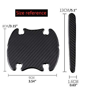 WindCar Car Door Handle Reflective Stickers Universal Auto Door Handle Scratch Cover Guard Protective Film Pad with Safety Reflective Strips 8 Pack (Blue color)