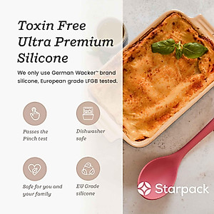 Starpack 'Winning Serve' XL Premium Silicone Serving Spoon (13.5") - Large Silicone Spoon for Cooking High Heat Resistant to 600°F - LFGB Grade Nonstick Mixing Spoons - Large Rubber Serving Spoons