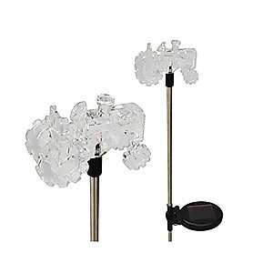 Unido Box Tractor Solar Garden Stake Light LED Color-Changing, Set of 2