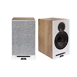 ELAC Debut Reference B6.2 Bookshelf Speakers - (Pair) White Baffle, Oak Cabinet