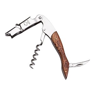 Personalized Custom Engraved Waiters Corkscrew - 3 in 1 Wine Opener with Rosewood Pull Tap Handle Bottle Opener and Serrated Foil Cutter(No Holster)