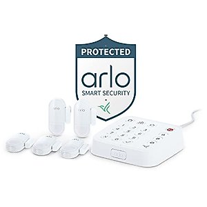 Arlo Home Security System - Wired Keypad Sensor Hub, (5) 8-in-1 Sensors, Yard Sign, 24/7 Professional Monitoring- No Contract Required, DIY Installation, Alarm System for Home Security - SS1501