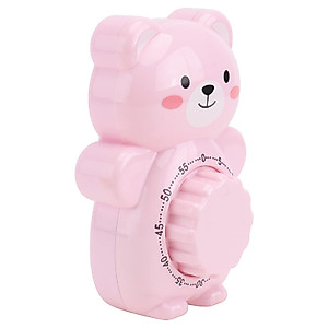Cabilock 1pc Bear Timer Mechanical Timer Cooking Timer Countdown Timer No Battery Timer Learning Timer Frying Timer Cartoon Reminder Statue Kitchen Utensils Toddler Small Gift Abs