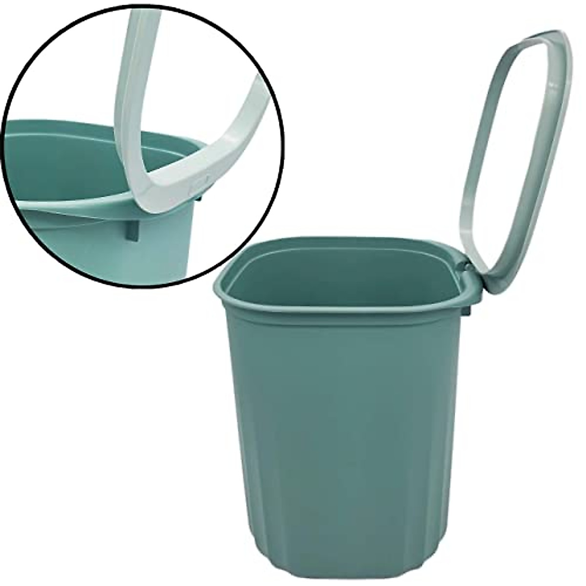 JASINCESS 1.5 Gallon Trash Can Small Plastic Wastebasket Square Trash Bin Garbage Container Bin for Bathroom, Kitchen, Bedroom, Home Office,Kids Rooms