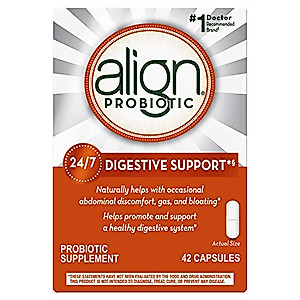 Align Probiotic, Probiotics for Women and Men, Daily Probiotic Supplement for Digestive Health*, #1 Recommended Probiotic by Doctors and Gastroenterologists‡, 42 Capsules