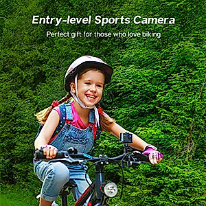 Action Camera 4K WiFi - 40M Waterproof Underwater Camera Motorcycle Helmet Camera Support 128G TF Card for Diving Riding Hiking,External Microphone, 2*Batteries and Mounting Accessories