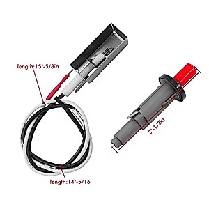 MENSI Piezo Igniter Assembly Replacement Kit for Weber Grill Model 7510, Spirit E-210, Spirit 500/700, Genesis E-310/E-320, Genesis Silver B/C, Genesis Gold B/C, Platinum B/C