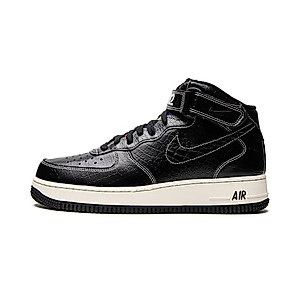 Nike mens Air Force 1 Mid '07 Lv8, Black/Black/Pale Ivory, 10